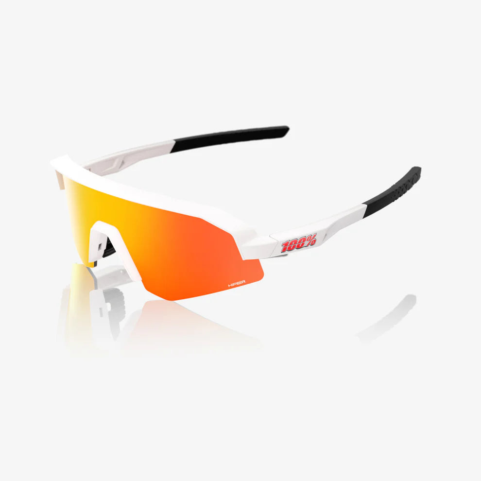 100 Percent Sunglasses - SLENDALE Youth - Matte White - HiPER Red Mult ...