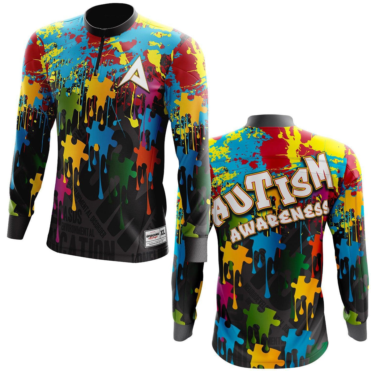 Anarchy Bat Company Long Sleeve Quarter Zip - Autism Awarenes – Smash ...