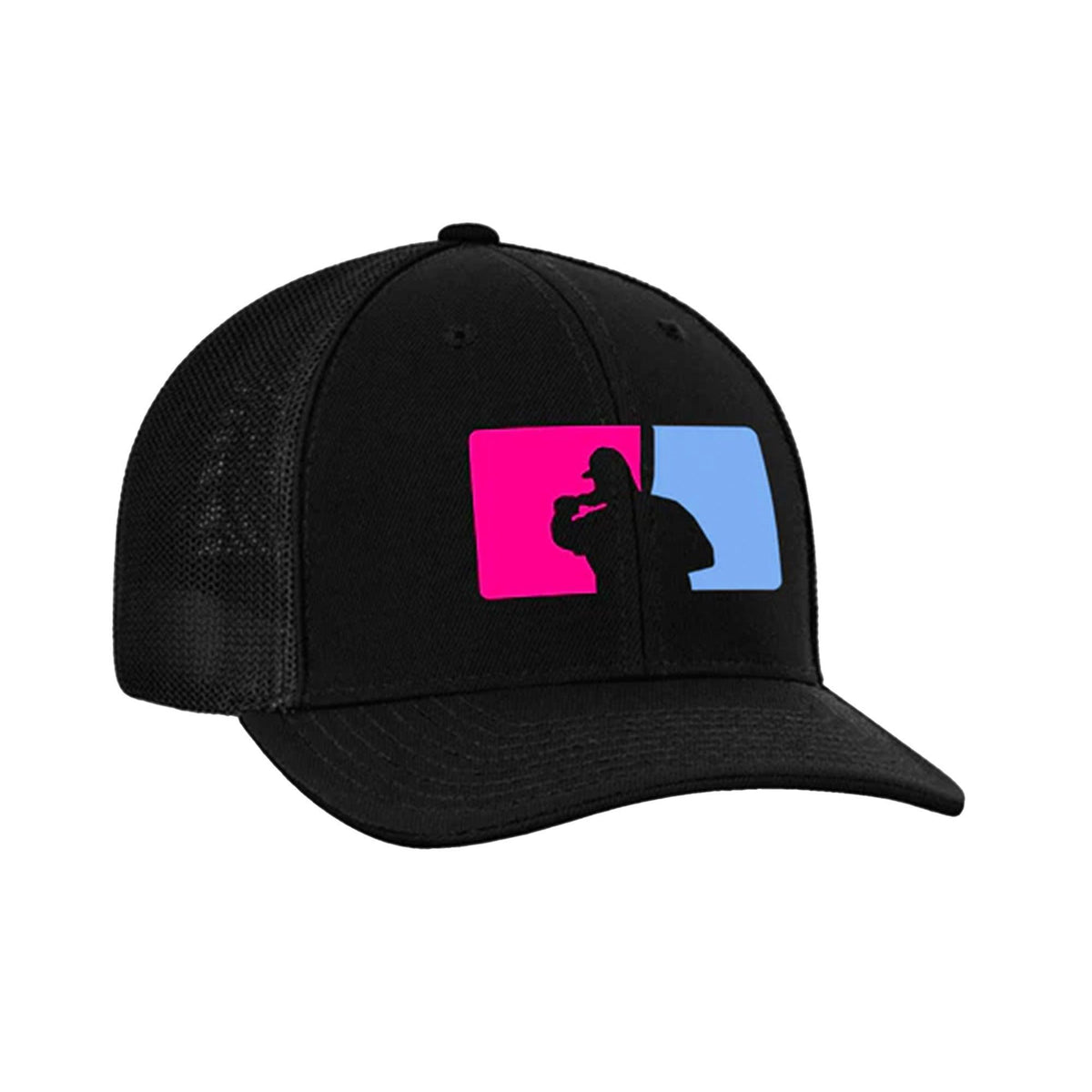 Fat Guy BP Fitted Hat - 404M (Black/Pink/Carolina) – Smash It Sports