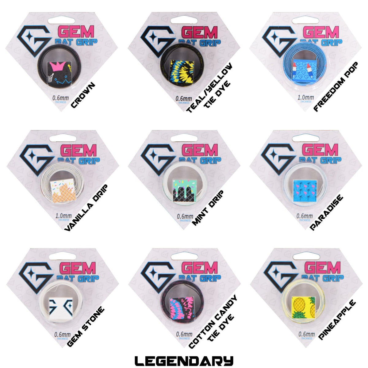 Gem Elite Performance Bat Grip - Legendary – Smash It Sports