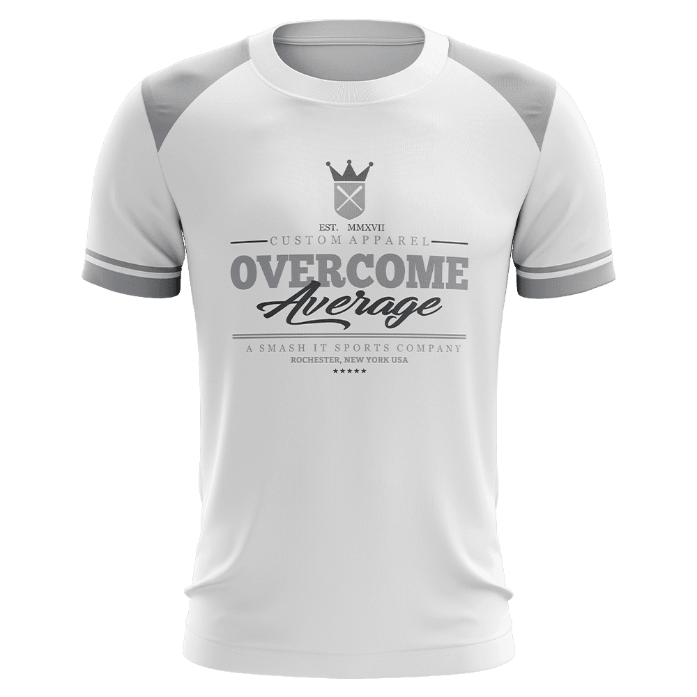 Overcome Average Short Sleeve Shirt - Emblem (White/Grey): I – Smash It ...