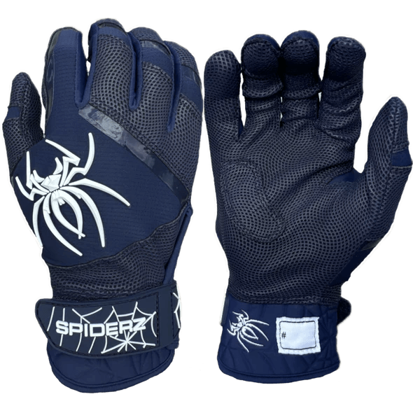 Spiderz Pro Premier Batting Gloves - Navy Blue/White – Smash It Sports