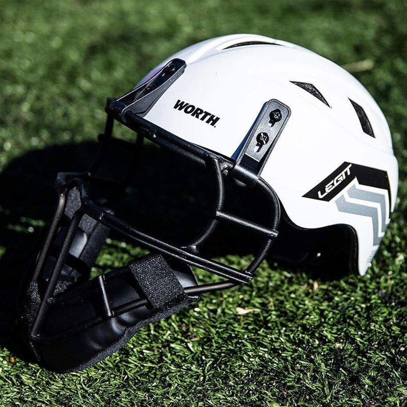 Worth Legit Slowpitch Softball Pitchers Helmet Mask - White | available ...