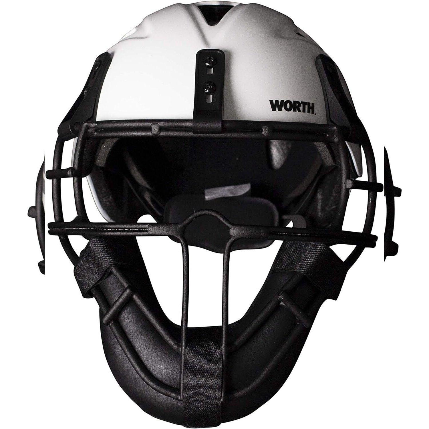 Worth Legit Slowpitch Softball Pitchers Helmet Mask - White | available ...