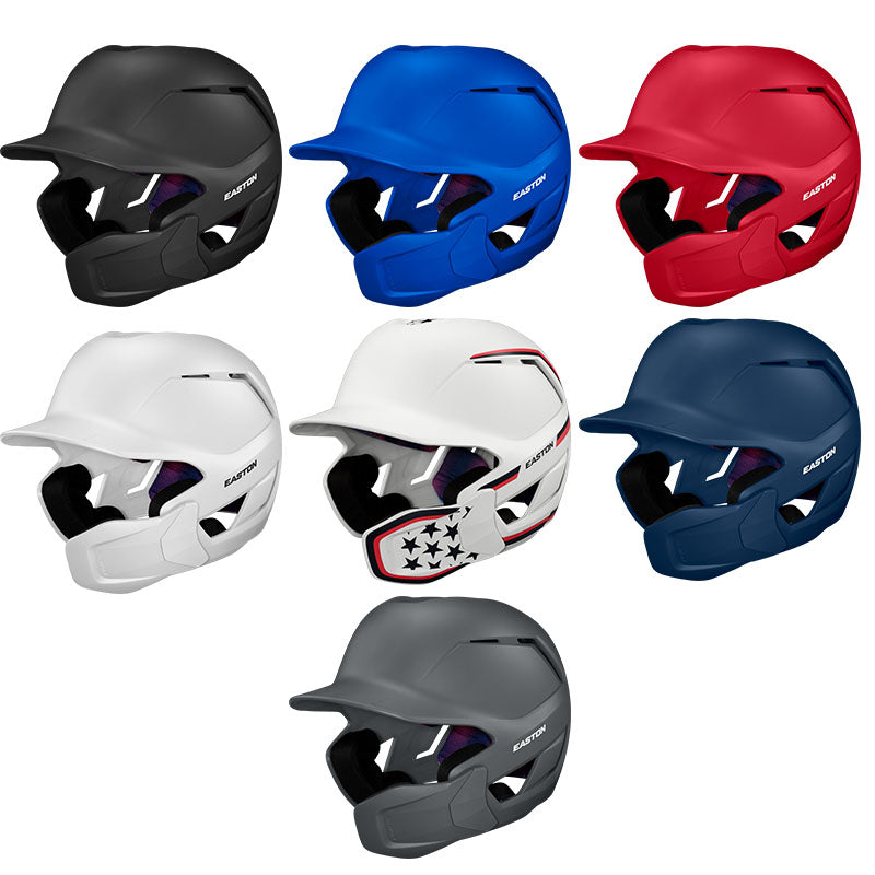 Easton Z50 With Multi-Adjust Jaw Guard Matte Baseball Batting Helmet ...